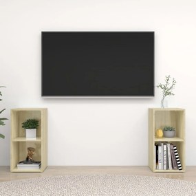TV skříňky 2 ks dub sonoma 72 x 35 x 36,5 cm kompozitní dřevo