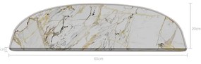 Bílé nášlapy na schody v sadě 16 ks 20x65 cm Marble Art – Vitaus