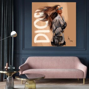 Gario Obraz na plátně Dior Fashion Woman Walk - Irina Sadykova Rozměry: 30 x 30 cm