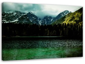 Obraz na plátně Jezero Mountains Lesní mlha - 60x40 cm