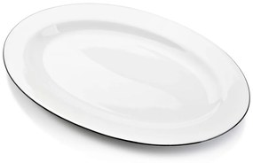 Porcelánový talíř SIMPLE oválný bílý