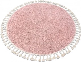 Kusový koberec Berber 9000 pink kruh, 120x120 (priemer) kruh, ružová, obývacia izba, Dywany Łuszczów