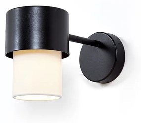 Moderní nástěnná lampička Kan Wall Barva svítidla: Černá, Dekor: Cotonet bílý