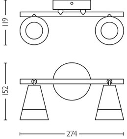 Philips - Bodové svítidlo CLEFT 2xGU10/5W/230V