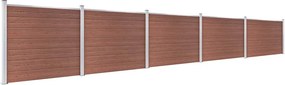 Set plotového dílce WPC 872 x 146 cm hnědý 3070454