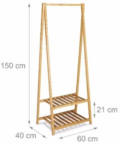 Stojan na oděvy bambus Lux