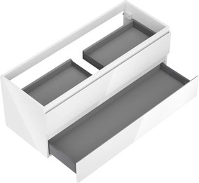 Mexen Orio, koupelnová skříňka 120 cm, 2 zásuvky, bílá lesklá, 91A10-12047-2-BFF00