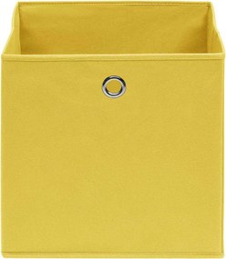 Úložné boxy 10 ks žluté 32 x 32 x 32 cm textil 288367