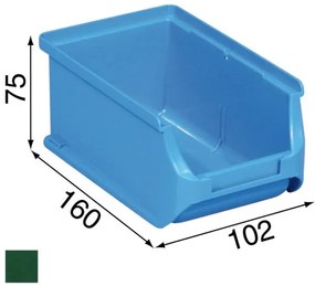 Allit Plastové boxy PLUS 2, 102 x 160 x 75 mm, zelené, 24 ks