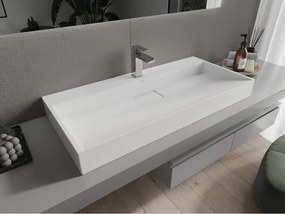 Mexen Ava umyvadlo na desku z konglomerátu 1/O 100 x 46 cm, bílá - 23011001