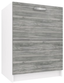 Kuchyňská skříňka Belini dřezová 60 cm šedý antracit Glamour Wood bez pracovní desky  TOR SDZ60/0/WT/GW/0/U