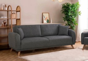 Hanah Home Třímístná pohovka HERA antracitová 237 cm
