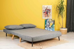 Designová rozkládací pohovka Felicitas 120 cm světle šedá