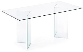 Jídelní stůl se skleněnou deskou 90x200 cm Burano – Kave Home