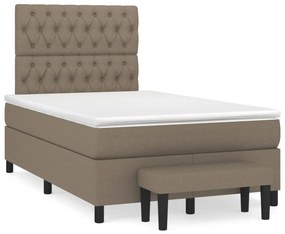 Box spring postel s matrací taupe 120x190 cm textil 3270380