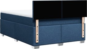 Box spring postel s matrací modrá 140x200 cm textil 3285910