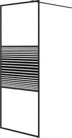 Sprchová zástěna walk-in černá 80 x 195 cm čiré ESG sklo 152145