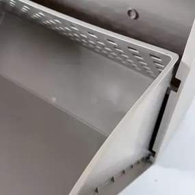 BELLI E FORTI Výklopný botník bílá, dekor světlé dřevo / PP plast / 51