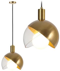 Toolight - závěsná skleněná svítilna APP638-1CP, zlatá, OSW-05637