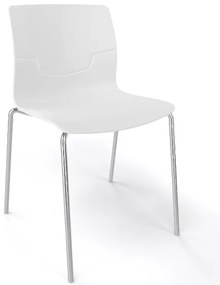 GABER - Židle SLOT FILL NA - bílá/chrom