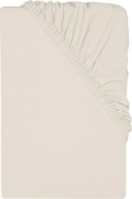 Livarno® Žerzejové napínací prostěradlo s podílem lnu, 140–160 x 200 cm (béžová)