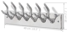 vidaXL Marketos Věšáky na kabáty 4 ks stříbrné hliník
