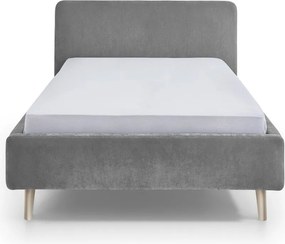 Šedá čalouněná dvoulůžková postel bez roštu 140x200 cm Mattis – Meise Möbel