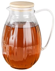 4Home Skleněný džbán Hot&Cool Juicy s bambusovým víčkem, 1,5 l