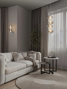 Designový nástěnné svítidlo Leda Sivá