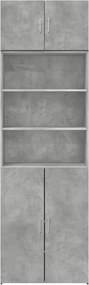 Úložná skříňka betonově šedá 70x42,5x225 cm kompozitní dřevo 3281318