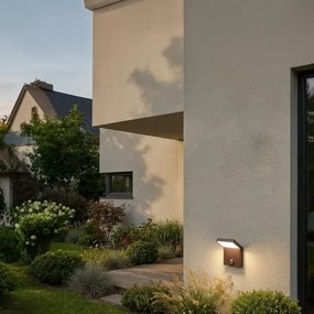 Brilagi -LED Venkovní nástěnné svítidlo se senzorem RIANO LED/8W/230V hnědá IP65