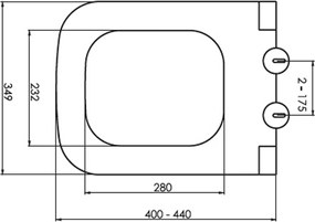 Sapho, BELLO WC sedátko s pomalým zavíráním, bílá/chrom, 100727
