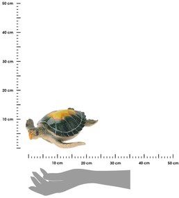Zahradní figurka z polistone Turtle2, 7x21 cm, vícebarevná