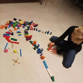 Dřevěné domino barevné 360 ks Kruzzel 22914