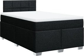 Box spring postel s matrací černá 120x190 cm textil 3285829