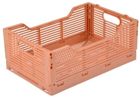 Plastový úložný box v lososové barvě 30x20x11.5 cm – Homéa