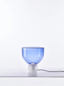 Designová stolní lampa Brokis Lightline S, PC972 Barva skla: Šedá kouřová - transparentní sklo, BARVA SPODNÍ ČÁSTI SKLA: transparentní sklo, POVRCHOVÁ ÚPRAVA SPODNÍ ČÁSTI SKLA: lesklý povrch skloviny