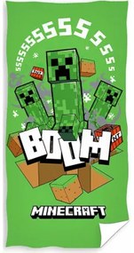 Carbotex Dětská osuška 70 × 140 cm ‒ Minecraft Creeper Boom