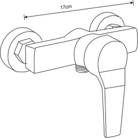 Mexen Sven sprchový set s dešťovou sprchou a sprchovou baterií Caro, černá, 746640262-70