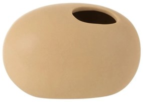 Béžová keramická oválná váza Matt Beige - 16*10*10 cm