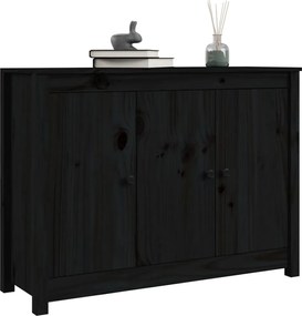 vidaXL Příborník 100 x 35 x 74 cm masivní borové dřevo [814563] Barva: Černá