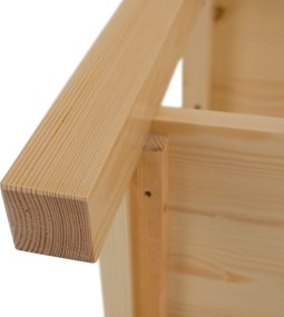 Noční stolek, masív/přírodní, FOSIL
