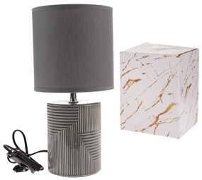 Keramická stolní lampa Matrix 33 cm, šedá
