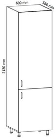 PROVENCE k | vysoká skříňka D60ZL-P na vestavnou lednici | PRAVÁ | 60 cm | SOKL v CENĚ | b./andersen
