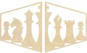 Elegantní obraz na stěnu šachové figurky - MIVAL | SENTOP PR0417 plywood