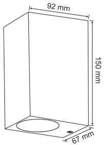 Venkovní nástěnné svítidlo BOSTON 2xGU10/10W/230V antracit