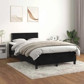 Box spring postel s matrací černá 120 x 190 cm samet 3269833