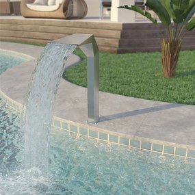Bazénová fontána nerezová ocel 50 x 30 x 90 cm stříbrná - Default Title