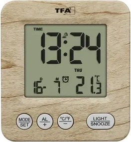 TFA 60.2567.08 / Digitální budík / Rádiem řízený DCF / Vnitřní teplomě