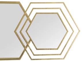 Zlaté nástěnné zrcadlo Trius 80x2,5x30 cm